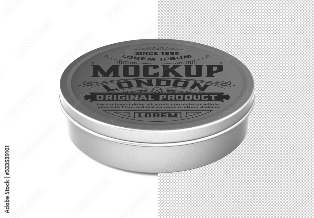 Colored Metal Tin Mockup Stock Template | Adobe Stock