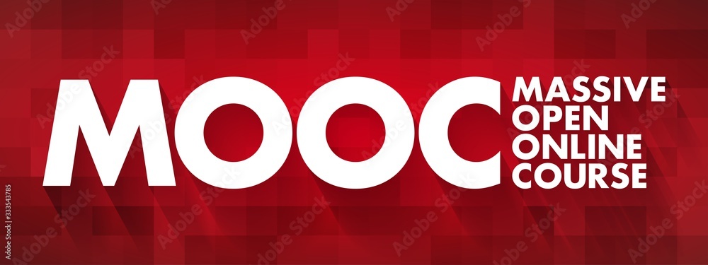 MOOC - Massive Open Online Course acronym, business concept background ...