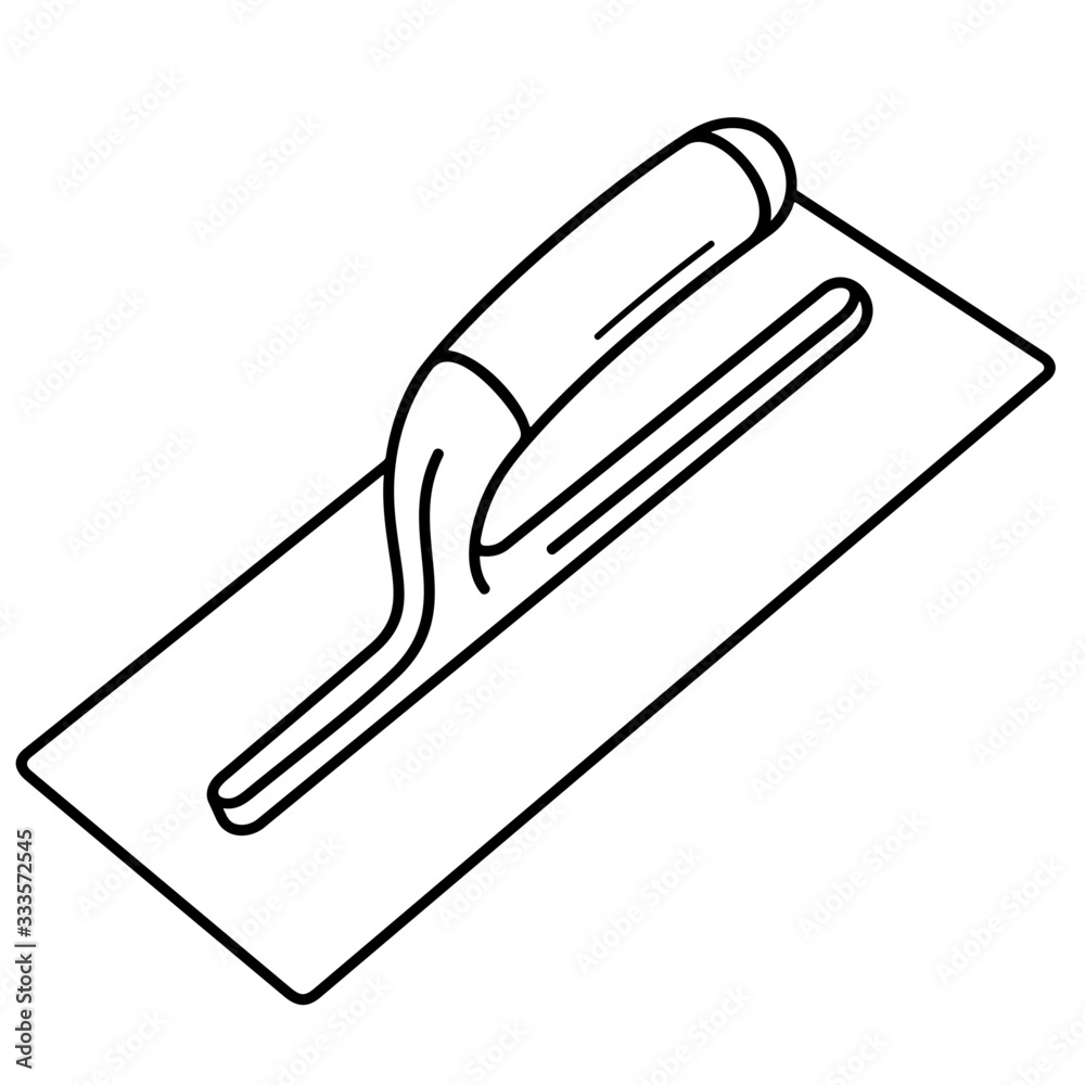 Plastering trowel Stock Vector | Adobe Stock