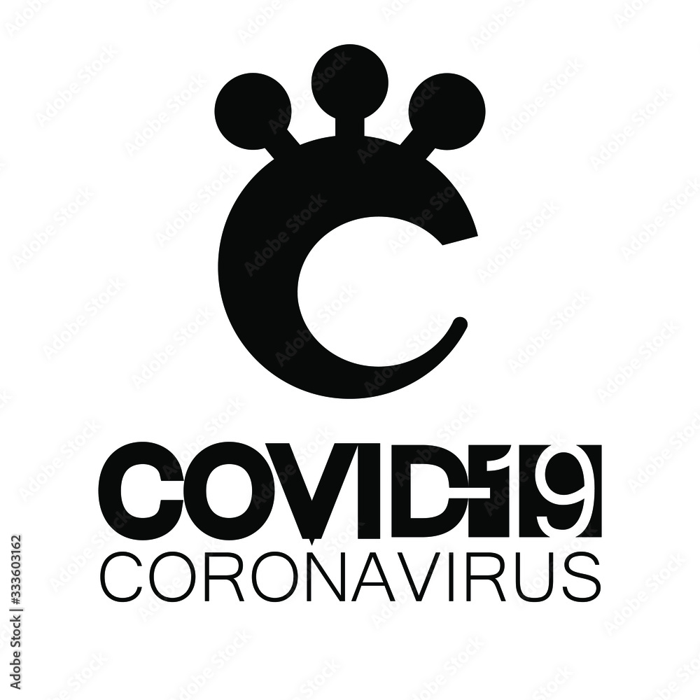 COVID-19 coronavirus vector icon, symbol, logo on transparent ...