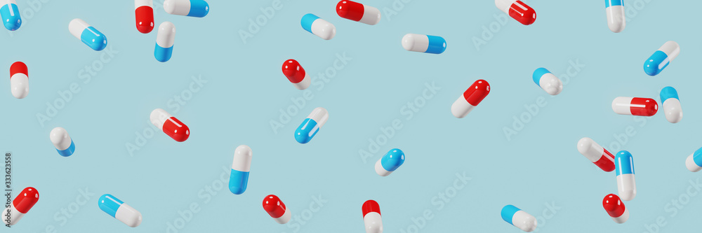 Background for health and pharmaceutical industry concept. Capsule ...