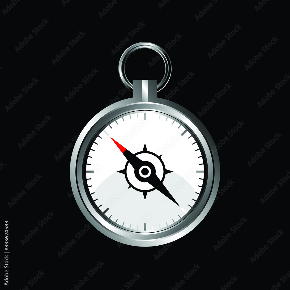 Compass. Compass icon vector. compass logo. which is isolated in black ...