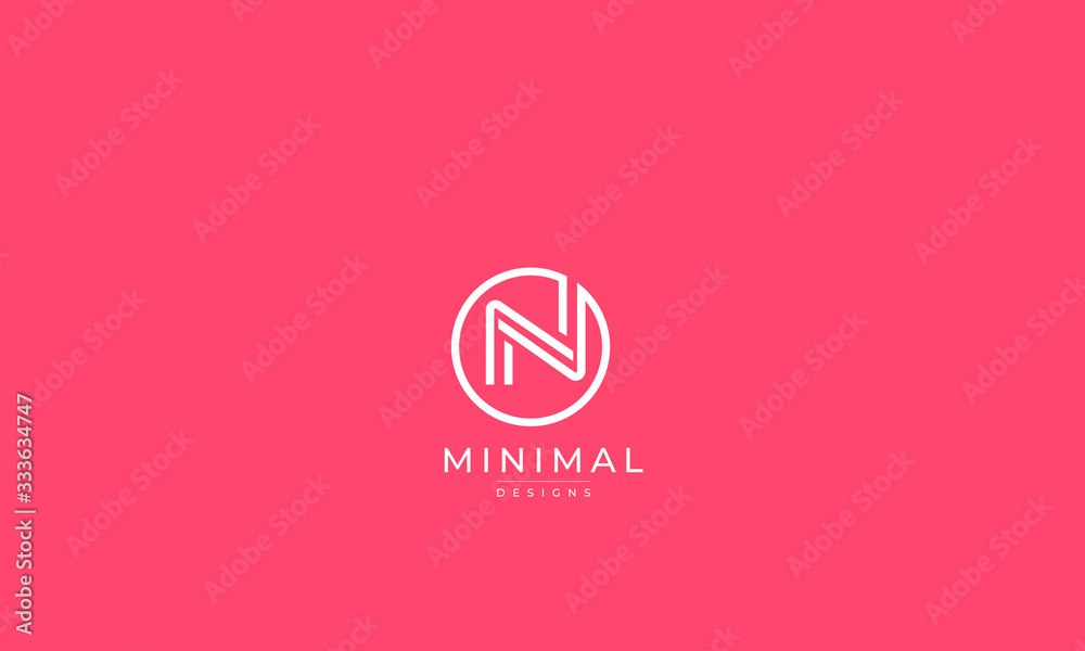 Alphabet letter icon logo N Stock Vector | Adobe Stock