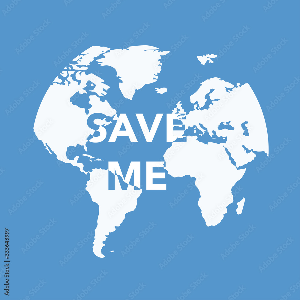 save earth globe blue background concept vector Stock Vector | Adobe Stock