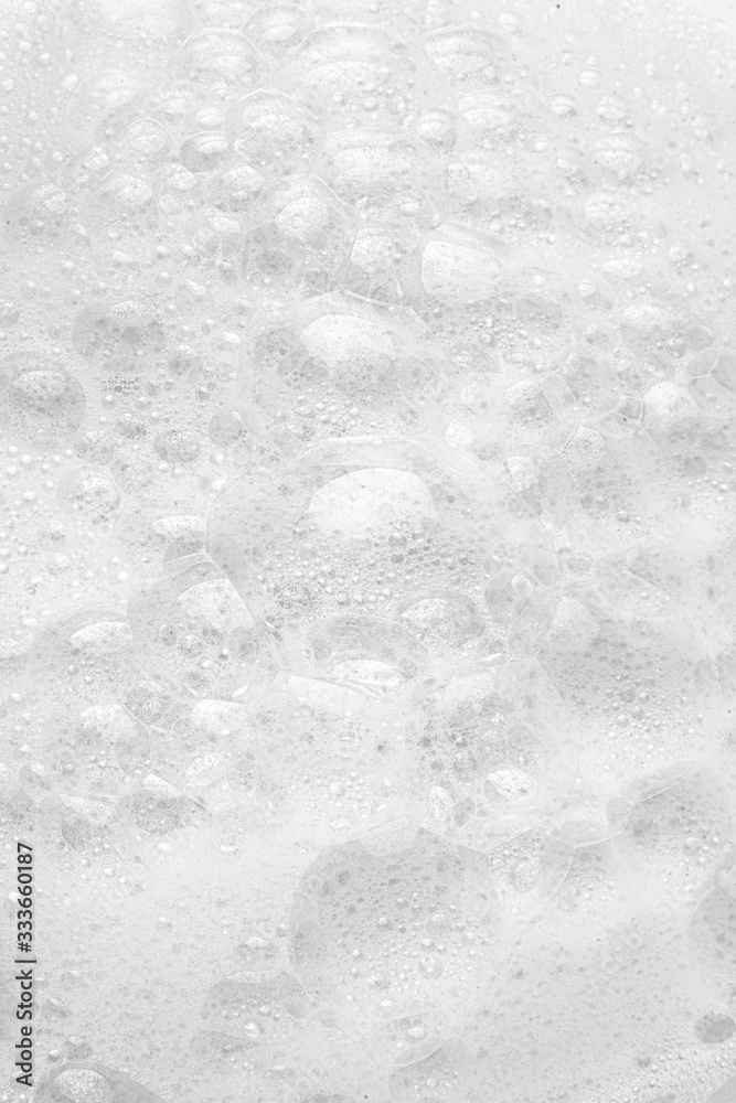 Soap foam texture or shampoo surface with bubble for white abstract ...