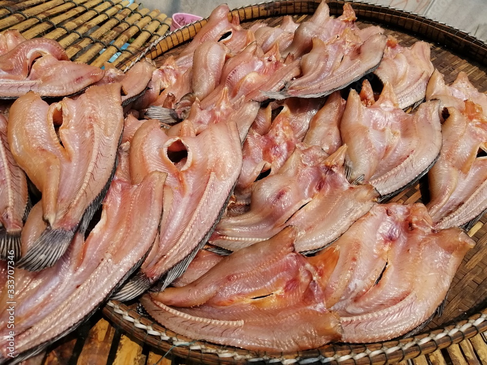 Dried Snakehead Fish Is a food preservation that can be eaten for a ...