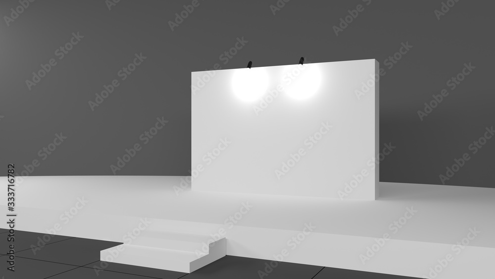 3d render banner 2x3 meters. Realistic. Backdrop. . Stock Illustration ...