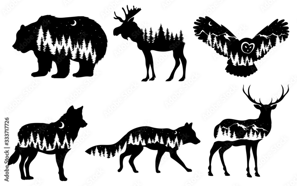 Forest Animal Silhouettes