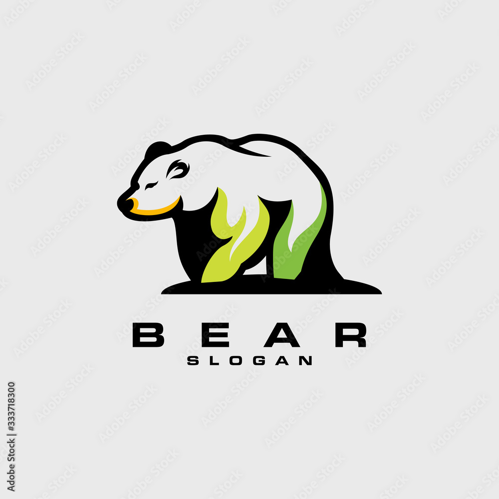 bear logo design vector abstract illustrator Stock Vector | Adobe Stock