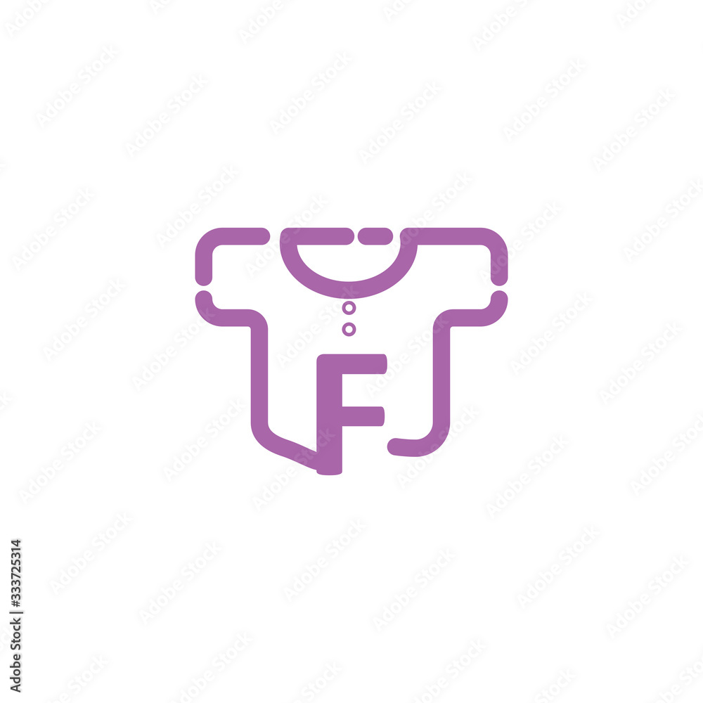 logo letter f with t shirt vector design Stock Vector | Adobe Stock