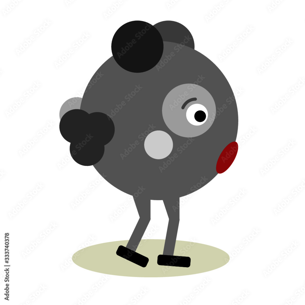 Kana - Animal rigolo dessin animé de profil Stock Vector | Adobe Stock