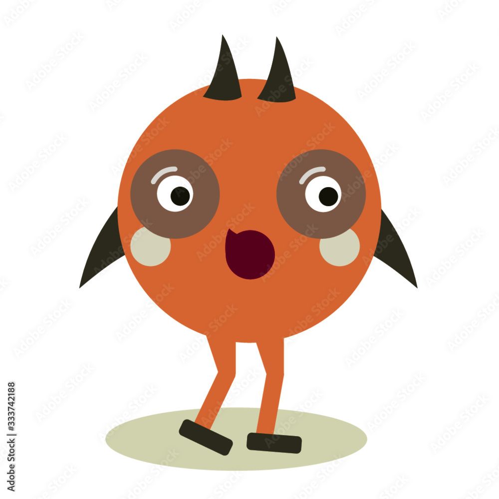 Kana - Animal rigolo dessin animé de face Stock Vector | Adobe Stock