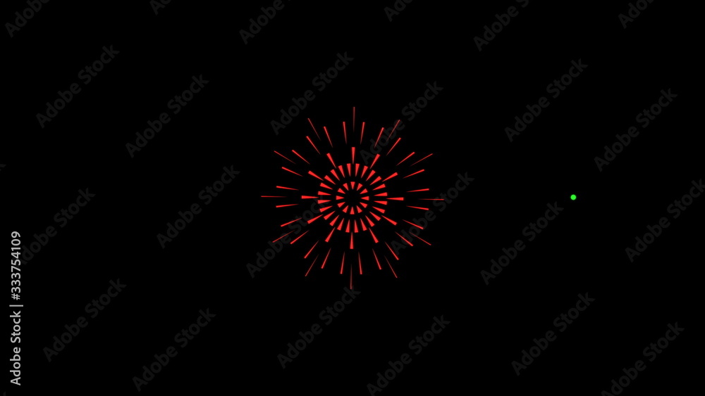 Cartoon 2d firework flash fx animation in black background for your ...
