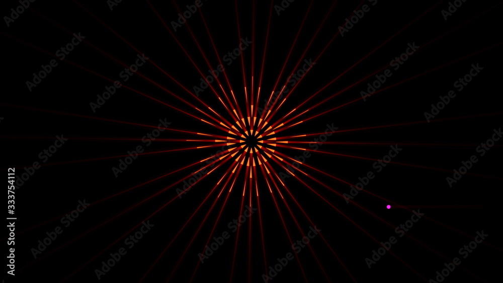 Cartoon 2d firework flash fx animation in black background for your ...