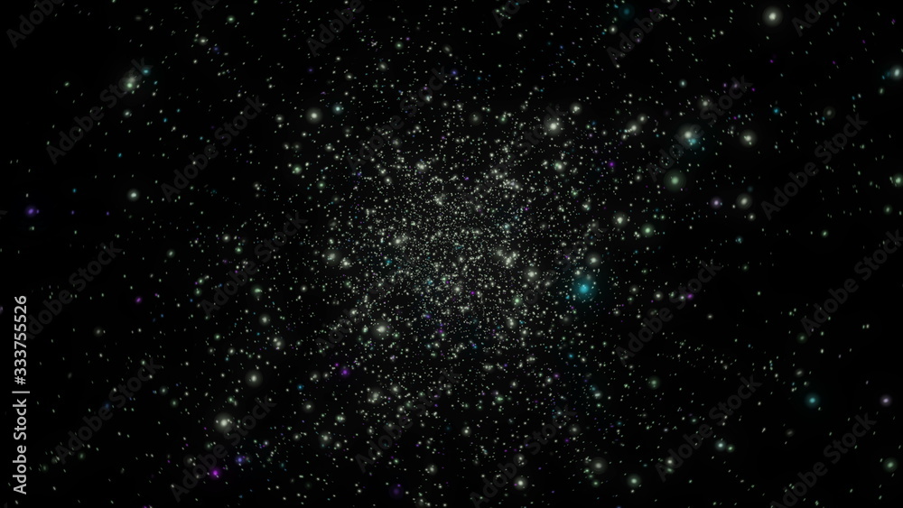 VJ and DJ VJ Seamless loop animation. Abstract particles bokeh and glittering dust particle ...