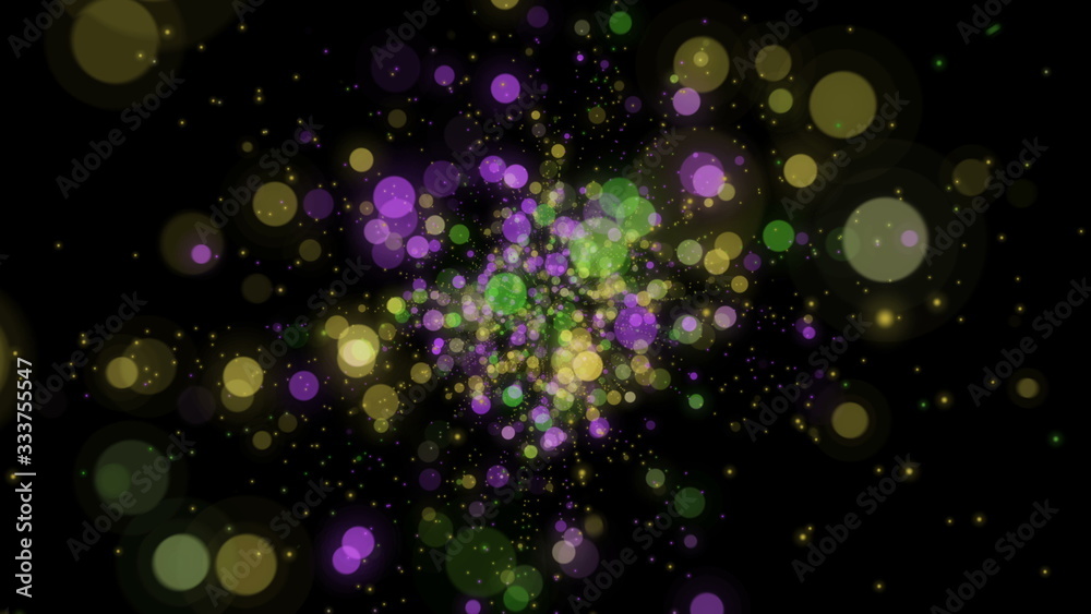 VJ and DJ VJ Seamless loop animation. Abstract particles bokeh and glittering dust particle ...
