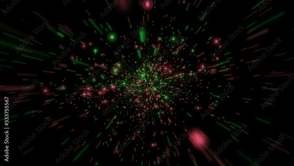 VJ and DJ VJ Seamless loop animation. Abstract particles bokeh and glittering dust particle ...