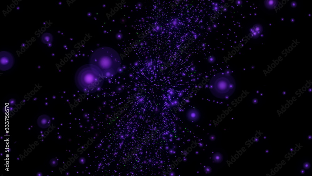 VJ and DJ VJ Seamless loop animation. Abstract particles bokeh and glittering dust particle ...