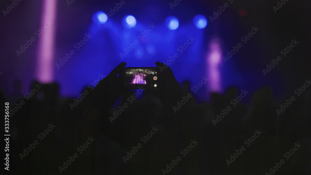 Laser Light Show in disco stage concert hall party music festival ...