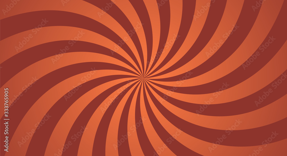 Photo & Art Print Sunburst background with orange and dark red rays, AndS