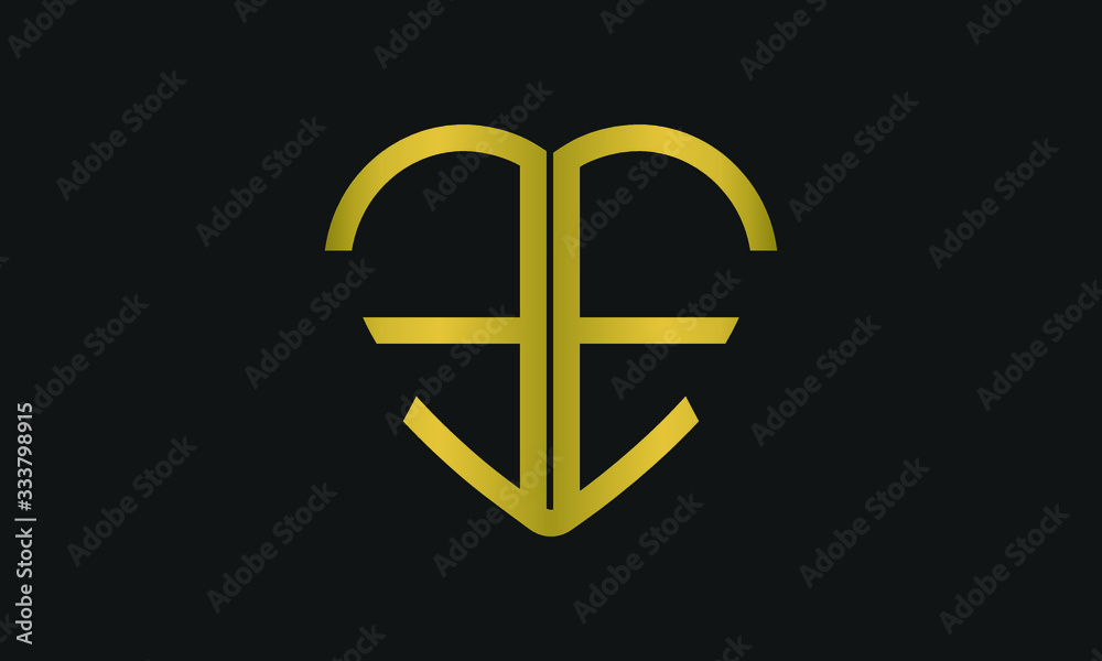 Heart Shaped Letter E or Letter EE Iconic Logo Design, logo design for ...