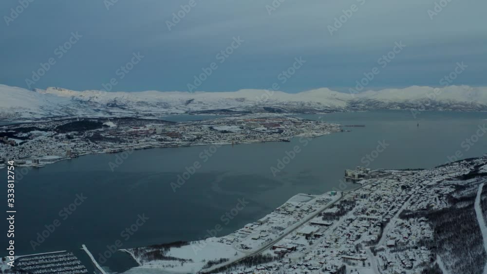 Drone aerial footage of Tromsø, the capital of the Arctic is a lively ...