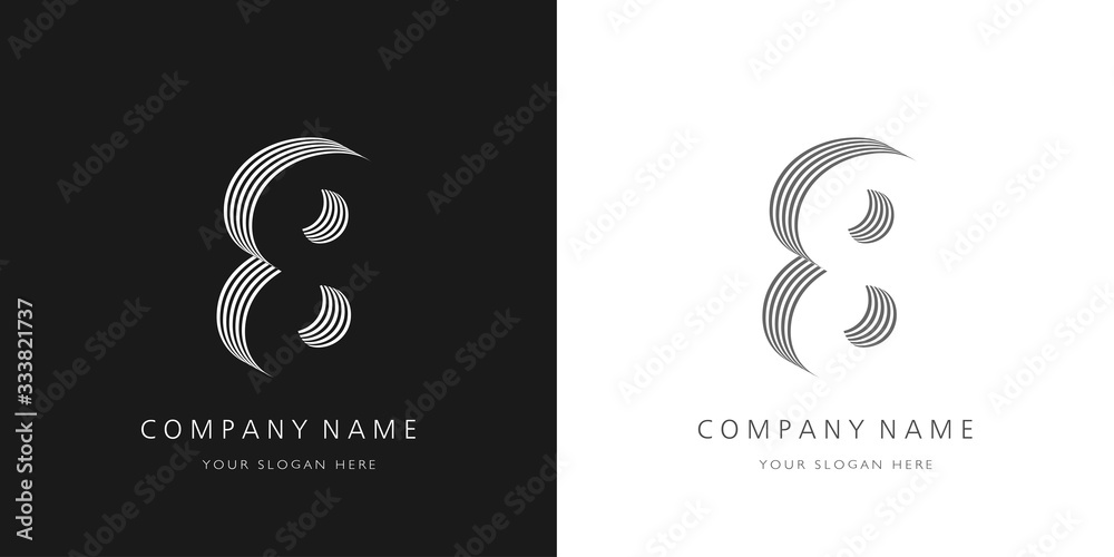 8 logo number modern design Stock Vector | Adobe Stock