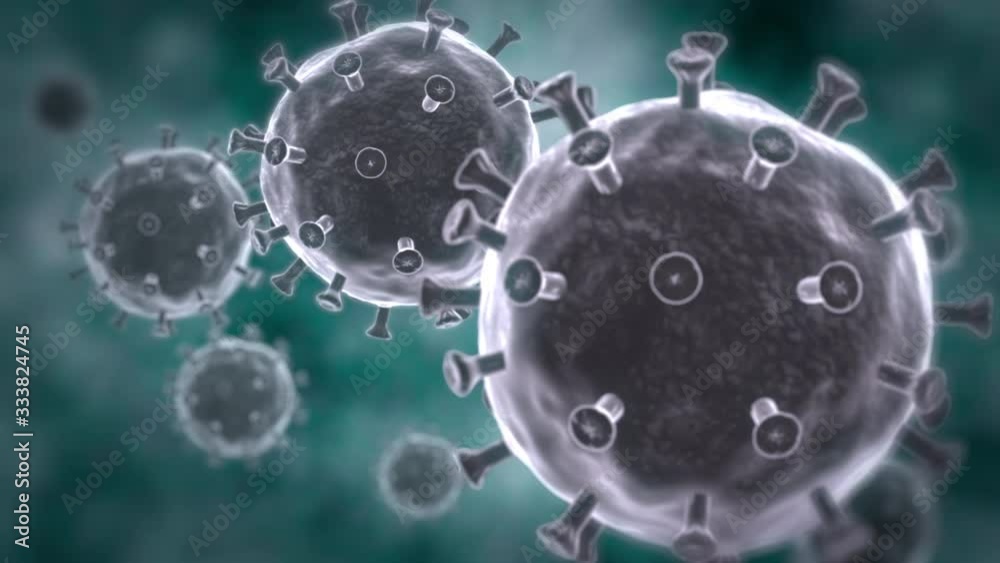 CGI animation of the Corona Virus SARS-COV-2 travelling inside an ...