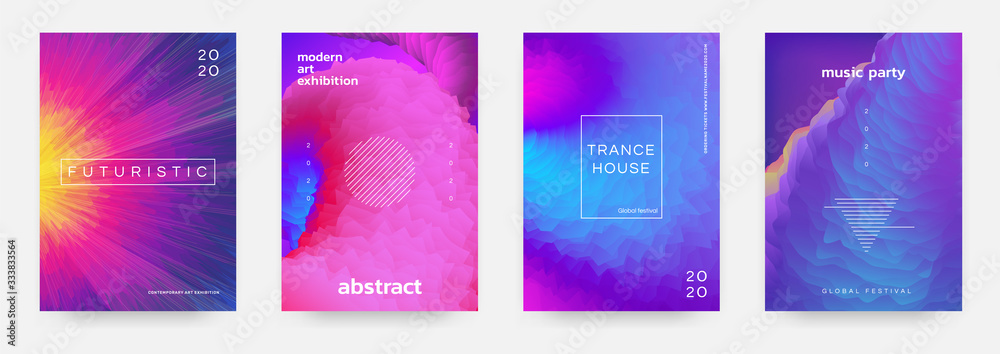 Abstract gradient poster. Music event flyer with vibrant colors and ...