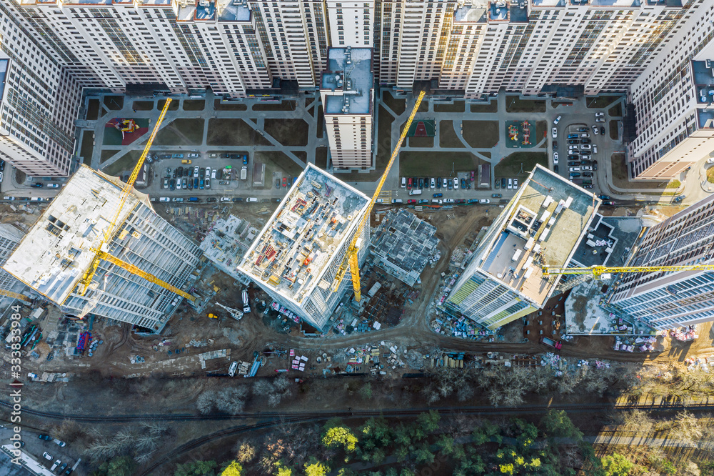 construction of high-rise apartment buildings. urban construction ...