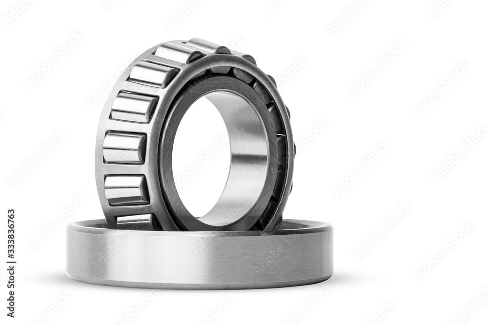 Roller bearing on white background isolated. Part of the car Stock ...