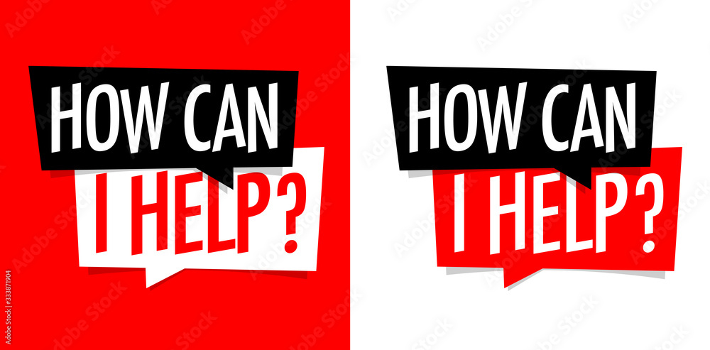 How can i help ? Stock Vector | Adobe Stock