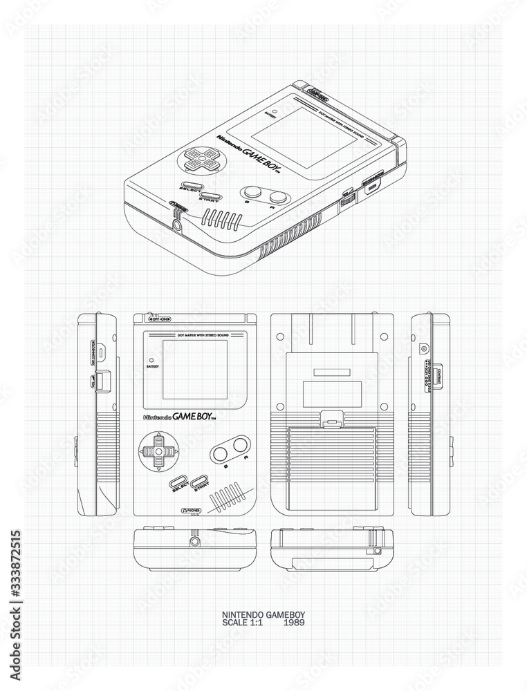 A technical drawing showing isometric and orthographic views of a ...
