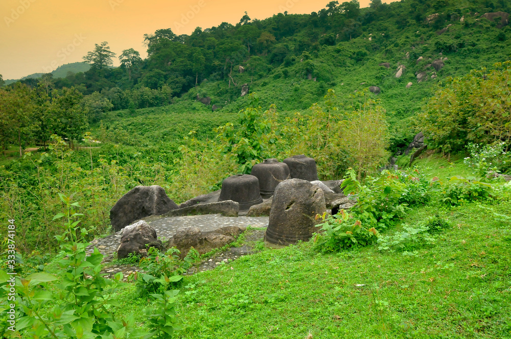 Votic Stupas at Sri-Suryapahar of Assam. Stock Photo | Adobe Stock