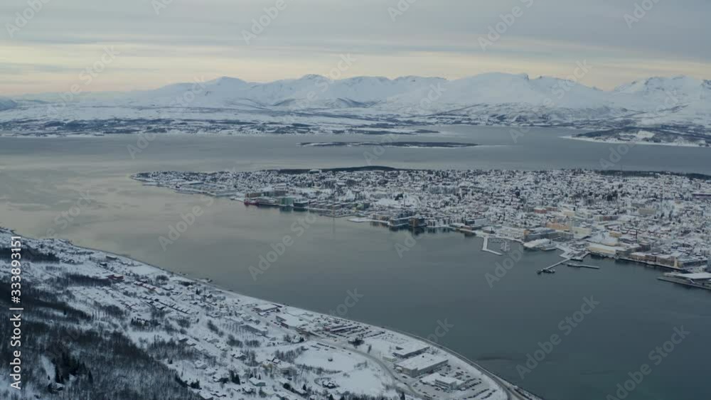 Drone aerial footage of Tromsø, the capital of the Arctic is a lively ...