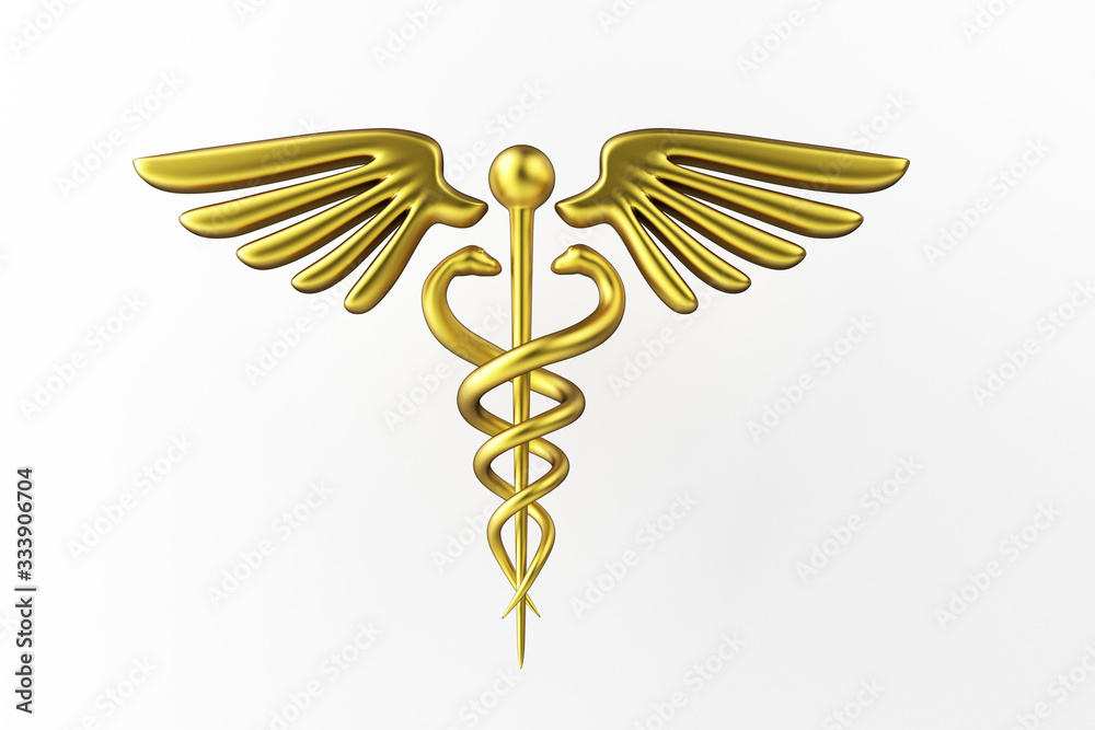 Caduceus medical symbol isolated on a white background. Caduceus Icon ...