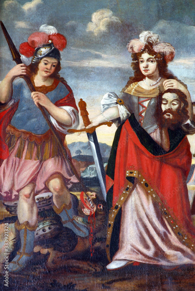 St. George and Judith with the head of St. John the Baptist, altar of ...