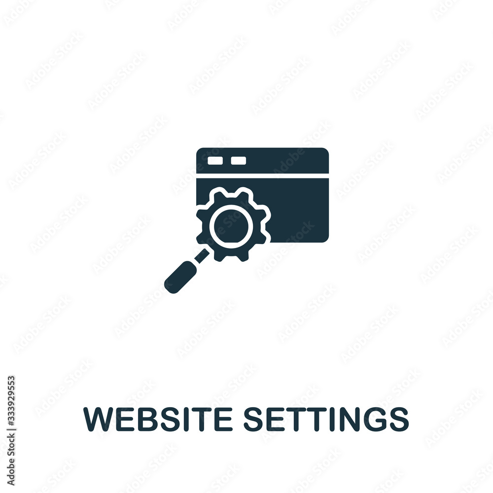 Website Settings icon from seo collection. Simple line Website Settings ...