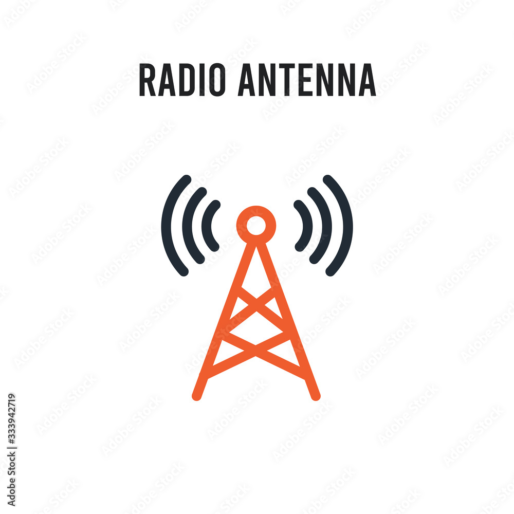Black Red Radio Tower Icon