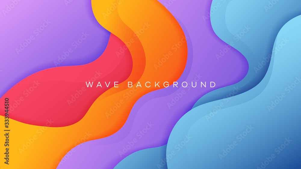 Colorfull wavy background with soft color. Eps 10 Stock Vector | Adobe ...