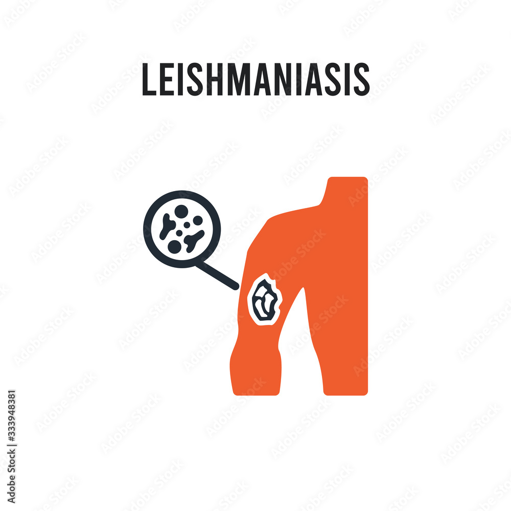 Vecteur Stock Leishmaniasis vector icon on white background. Red and ...