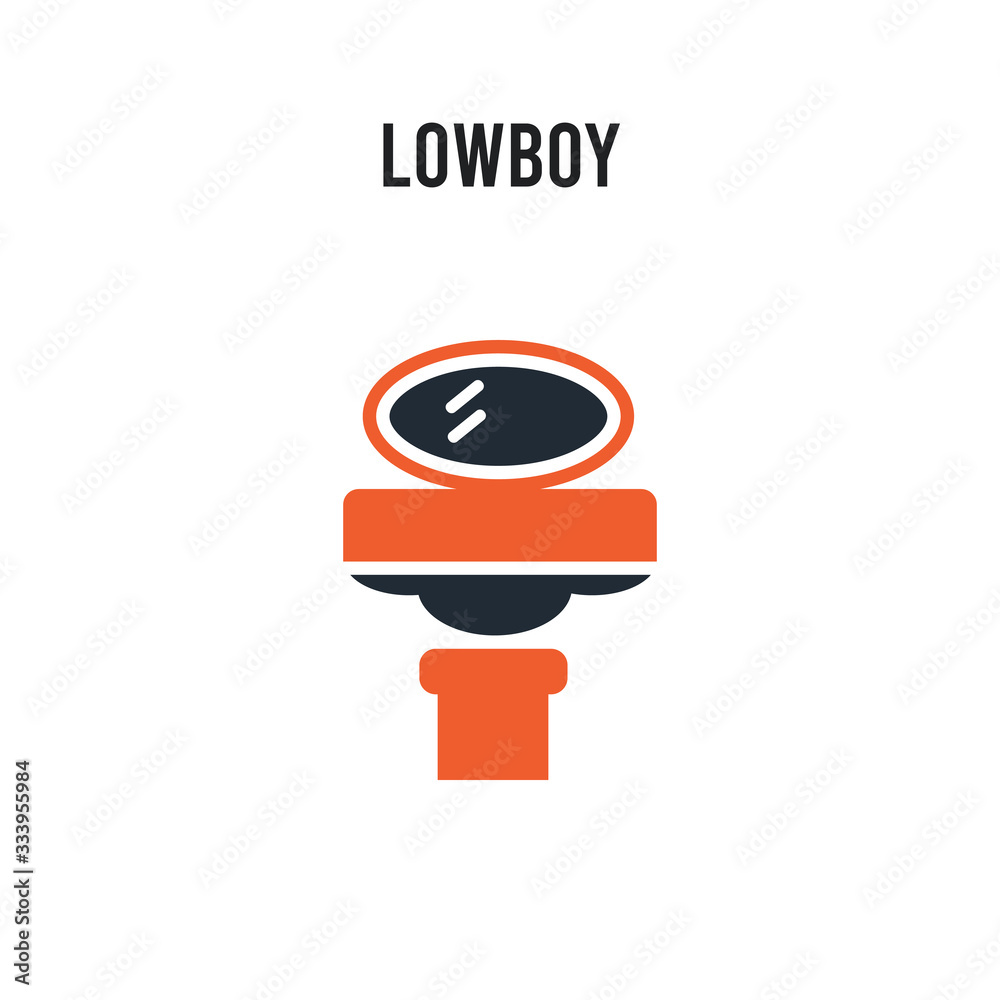 Vecteur Stock lowboy vector icon on white background. Red and black ...