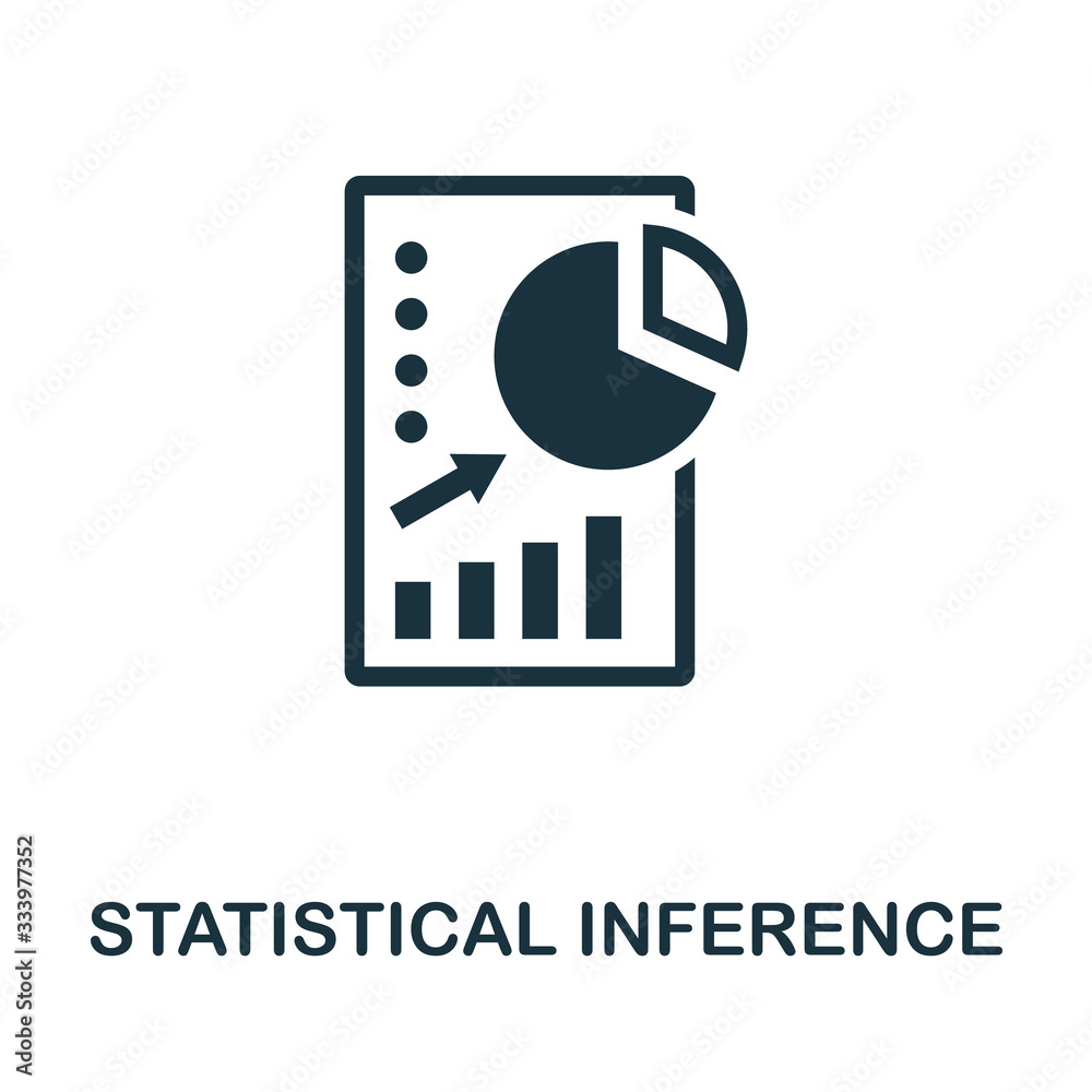 Statistical Inference icon. Simple element from business intelligence ...
