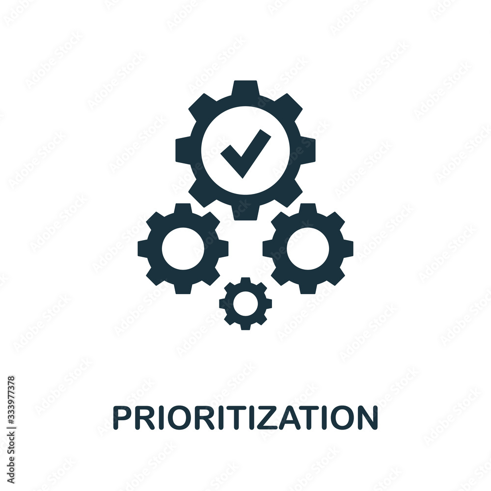 Prioritization icon. Simple element from business intelligence ...