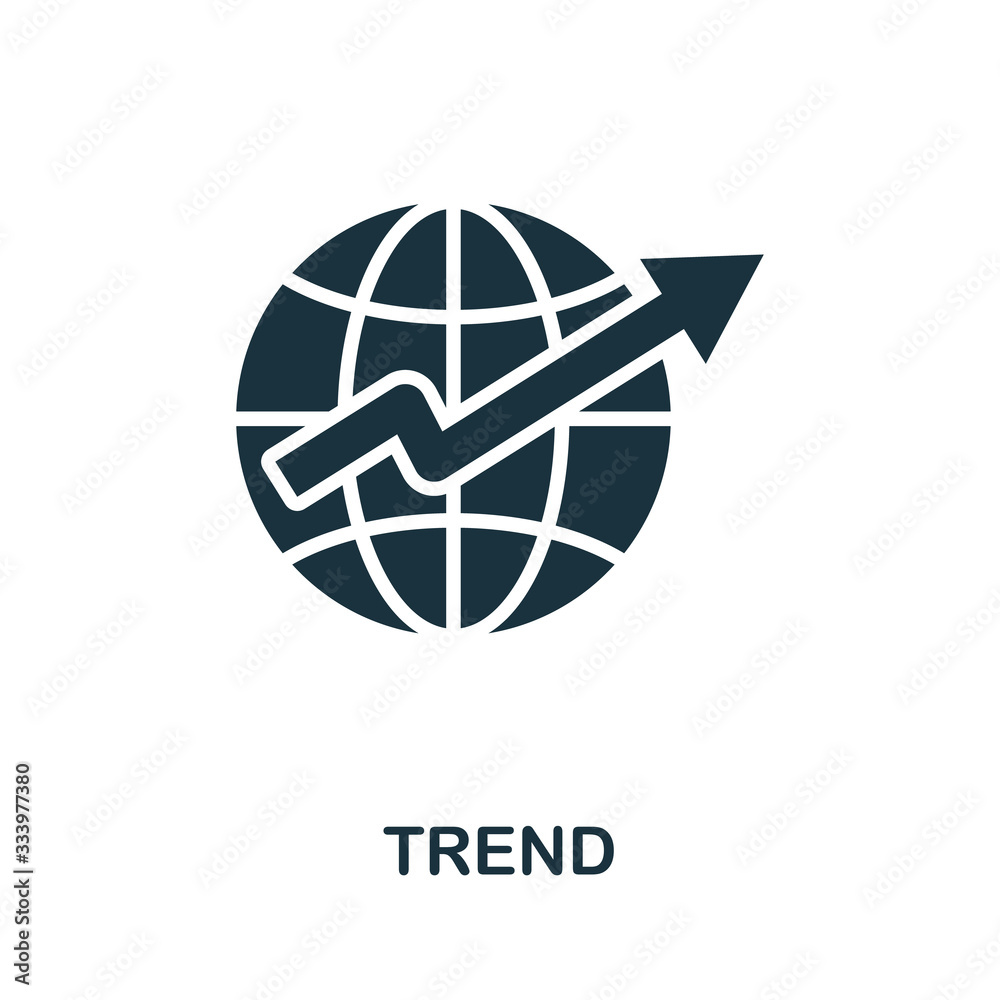 Trend icon. Simple element from business intelligence collection ...