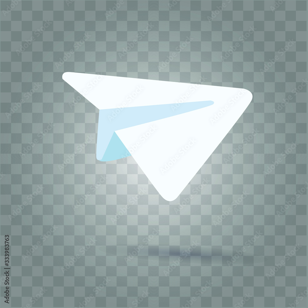 Paper plane vector. White paper airplane isolated on transparent ...