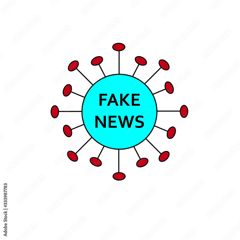 Covid19 coronavirus shape and word FAKE NEWS on top of it. Concept for ...