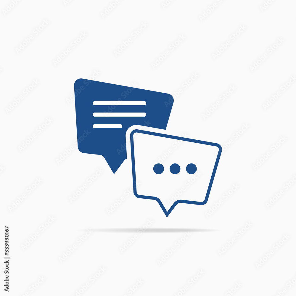 Typing in a chat bubble icon, comment sign symbol Stock Vector | Adobe ...