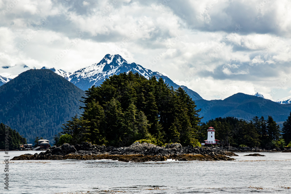 Sitka Island Lighthouse Stock Photo | Adobe Stock