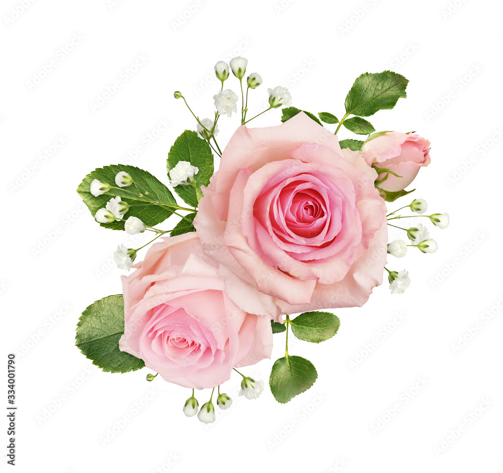 Pink rose flowers in a floral arrangement Stock Photo | Adobe Stock